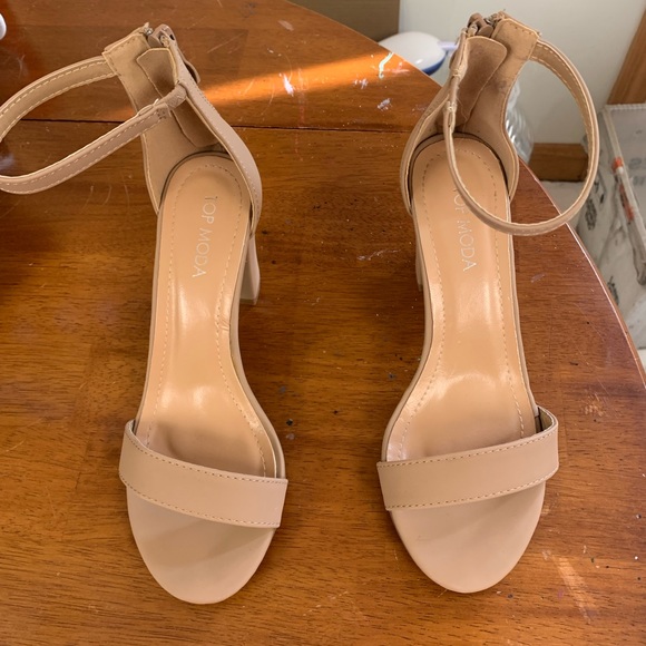 TOP Moda | Shoes | Top Moda Hannah Strappy Heeled Sandals Zip Ankle ...